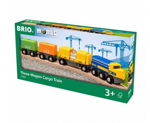 Brio World: Trzywagonowy pociąg towarowy (63398200) - Wiek: 3+ | Czytam.pl