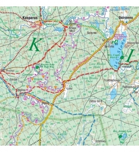 Bory Tucholskie. Szlak kajakowy Brdy. Mapa turystyczna 1:75 000 | Czytam.pl